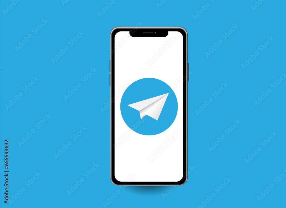 Telegram logo. Join our telegram channel.Vector Stock Vector | Adobe Stock