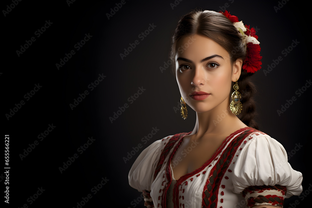 Beautiful Mexican young woman people in a Female Mexico national ...