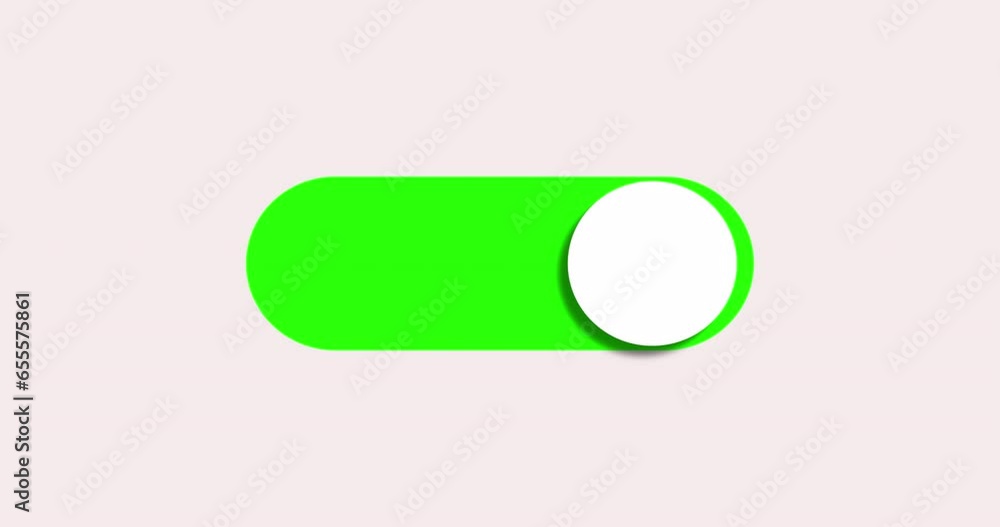 Switch turn on and turn off button animation with color-changing ...
