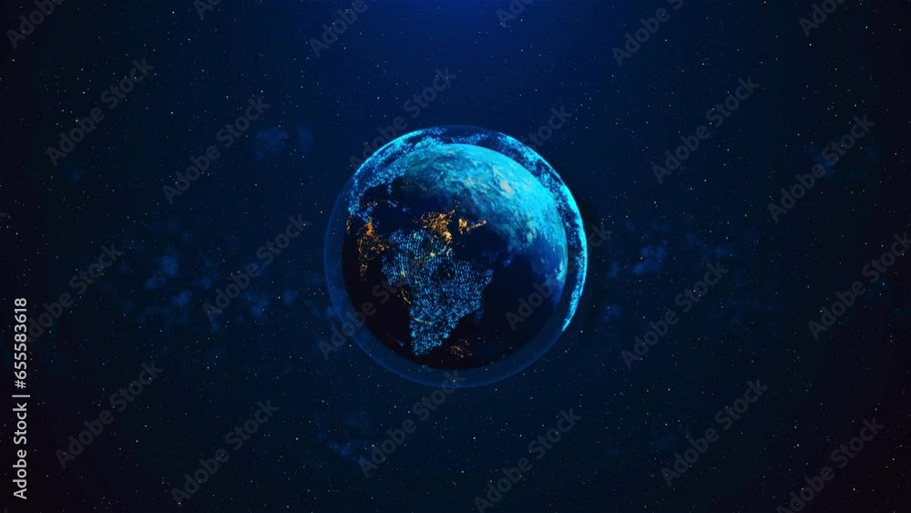 Digital earth map background. Social network connections. Global world ...