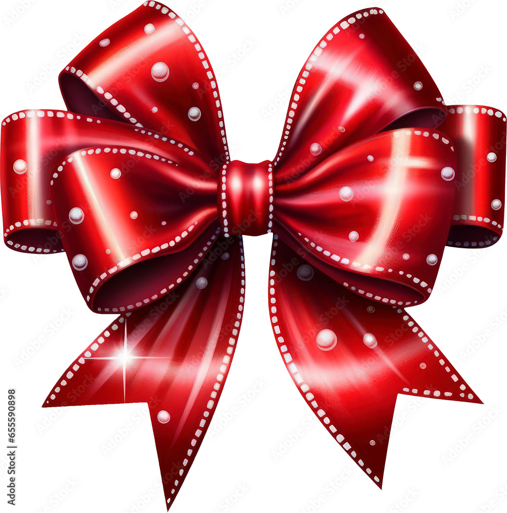 christmas bow transparent background PNG clipart Stock Illustration ...