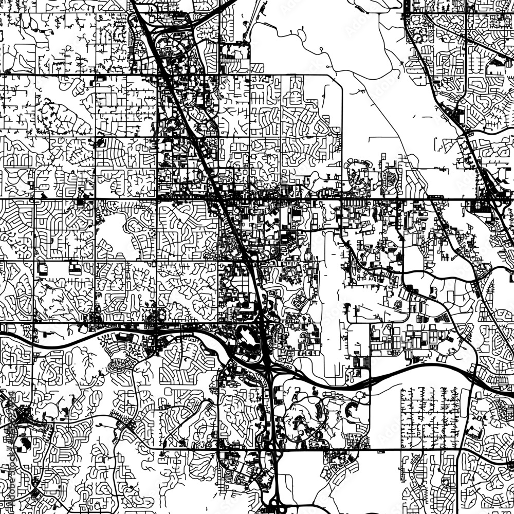 1:1 square aspect ratio vector road map of the city of Centennial ...