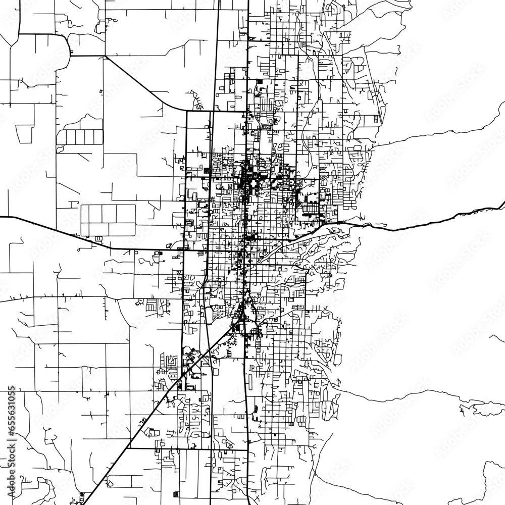 1:1 square aspect ratio vector road map of the city of Logan Utah in ...