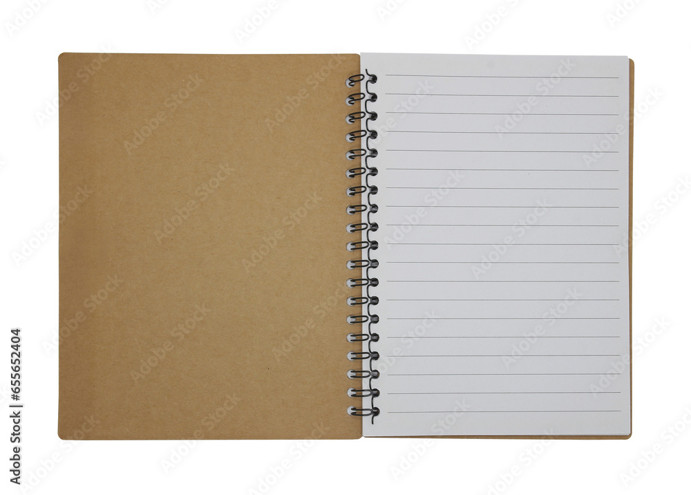 Blank notebook paper with ring spine on transparent background png file ...