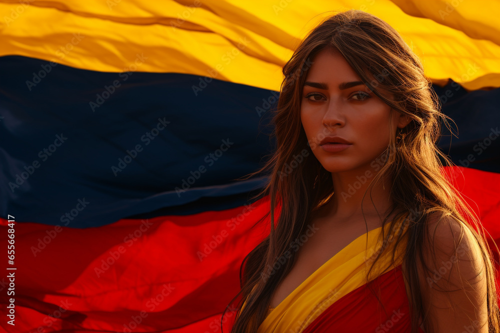 Colombian people with their flag. pride and passion through their flags ...