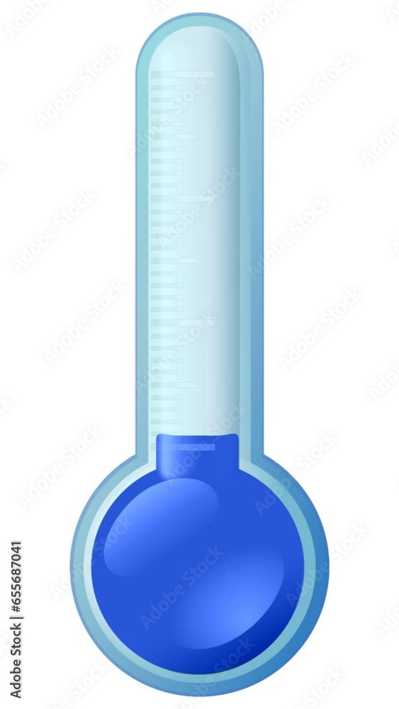 Animation of a thermometer going from a cold temperature to a hot ...
