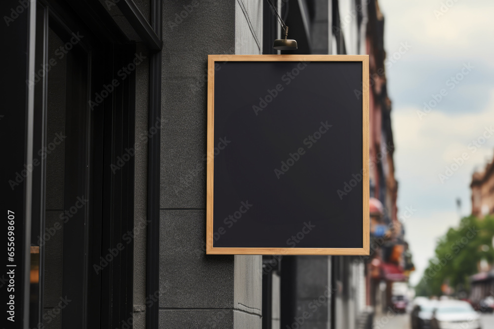 Blank store signage sign design mockup isolated. Signboard for logo ...