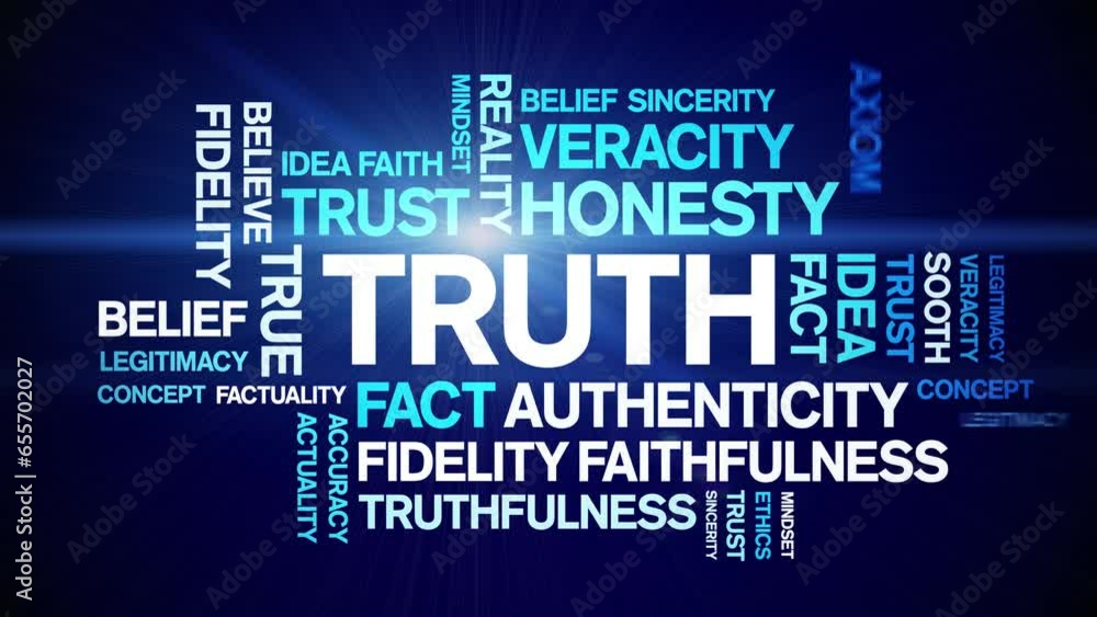 Truth animated tag word cloud;text design animation kinetic typography ...