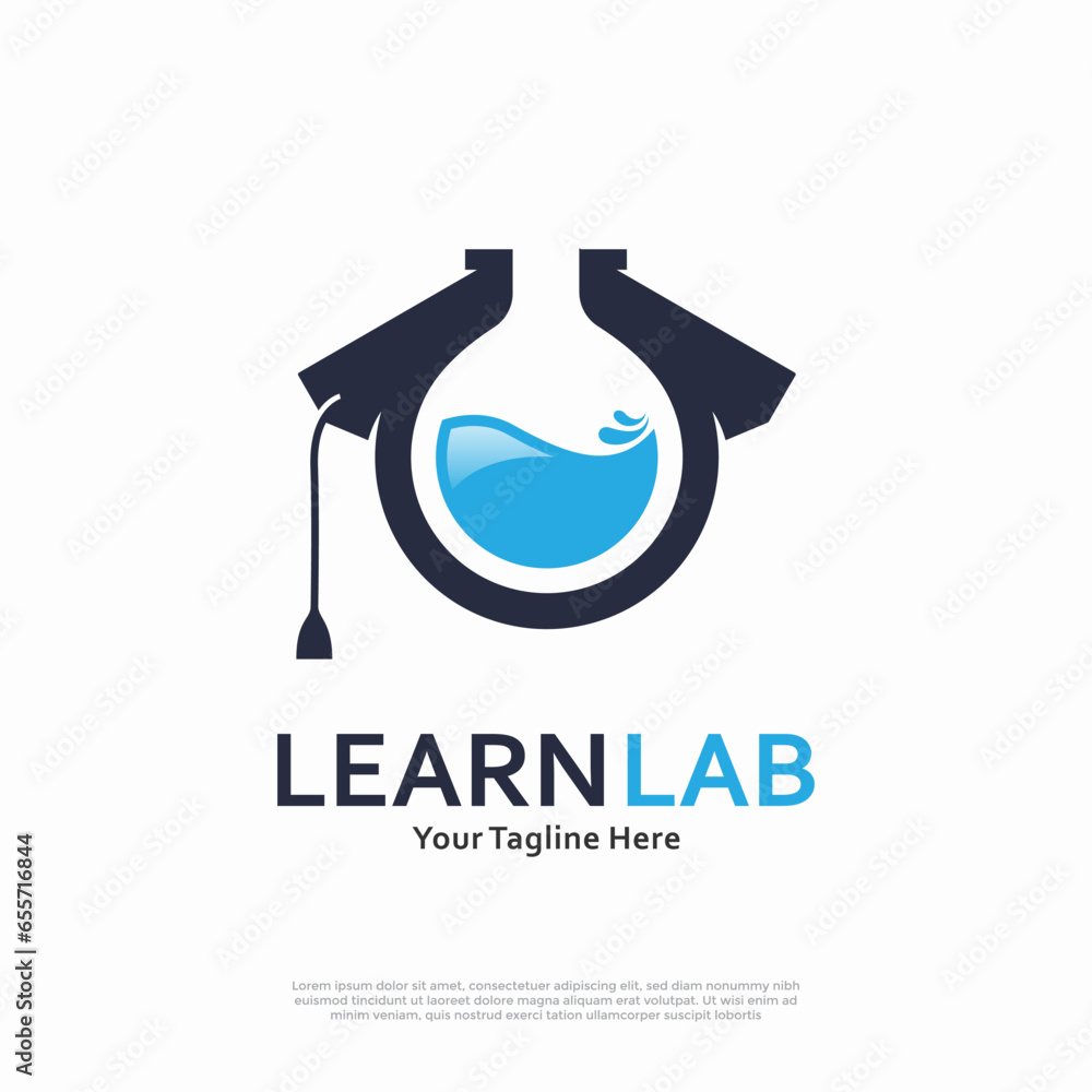 Learn Lab Logo Vector Design Template, Education Logo Symbol Stock ...