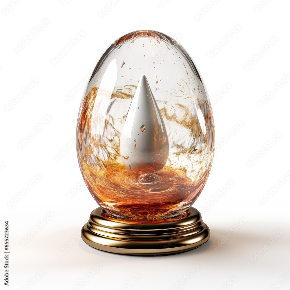 Full View Egg Timer On A Completely, Isolated On White Background, For ...