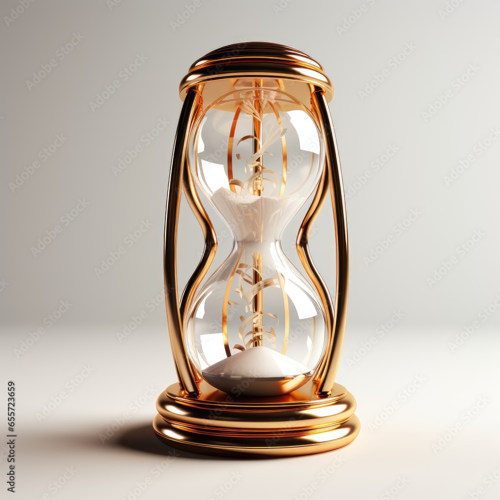 Full View Egg Timer On A Completely, Isolated On White Background, For ...