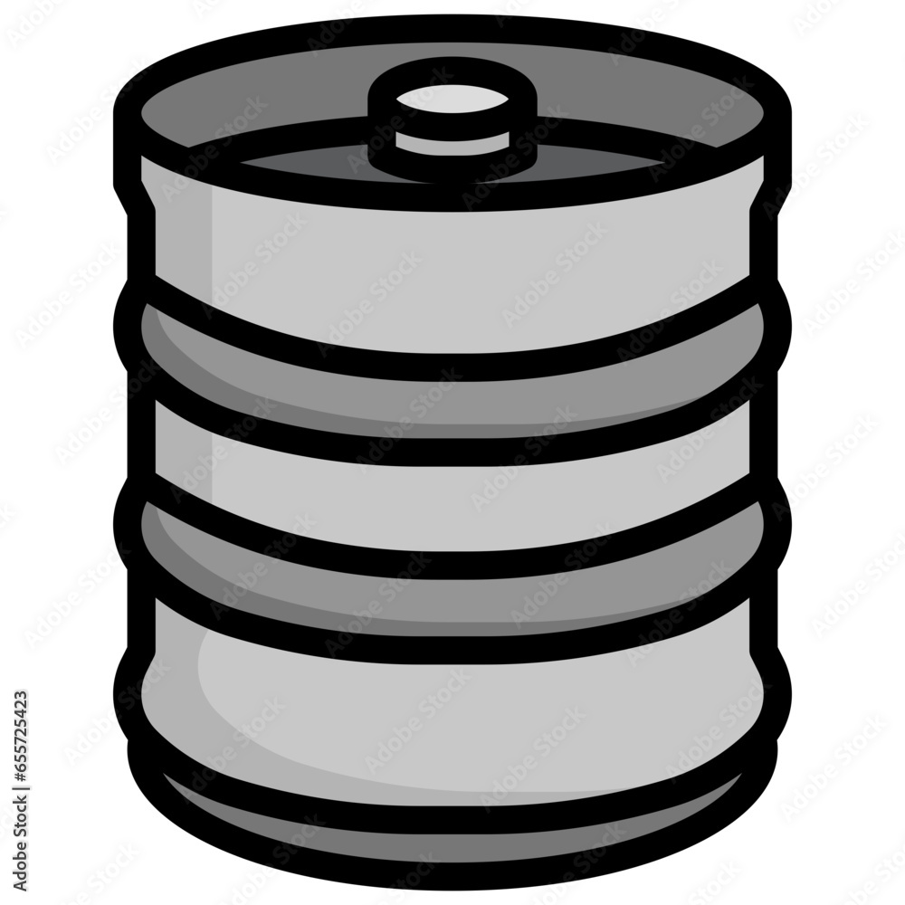 beer keg filled outline icon,linear,outline,graphic,illustration Stock Vector | Adobe Stock
