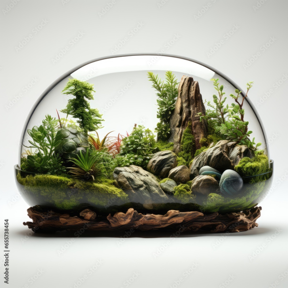 Full View Trough Planteron A Completely , Isolated On White Background ...