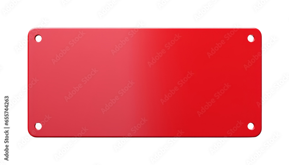 red plate isolated on transparent background cutout Stock Illustration ...