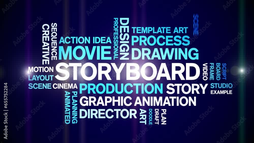 Storyboard animated tag word cloud;text design animation kinetic ...