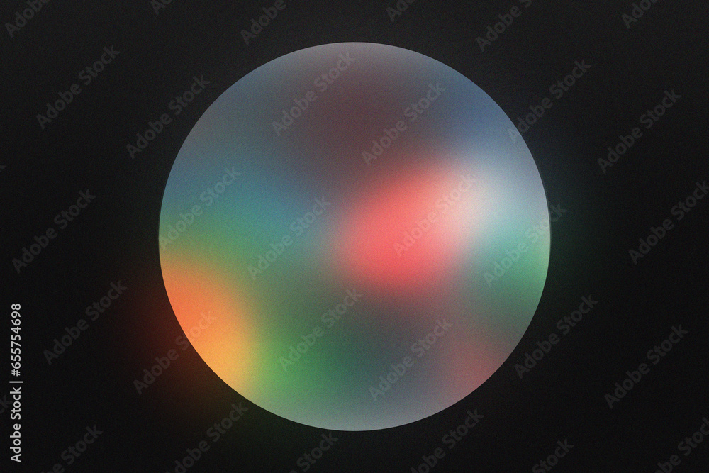 A Mesmerizing Glowing Gradient Circle With Grain Texture Illuminating ...