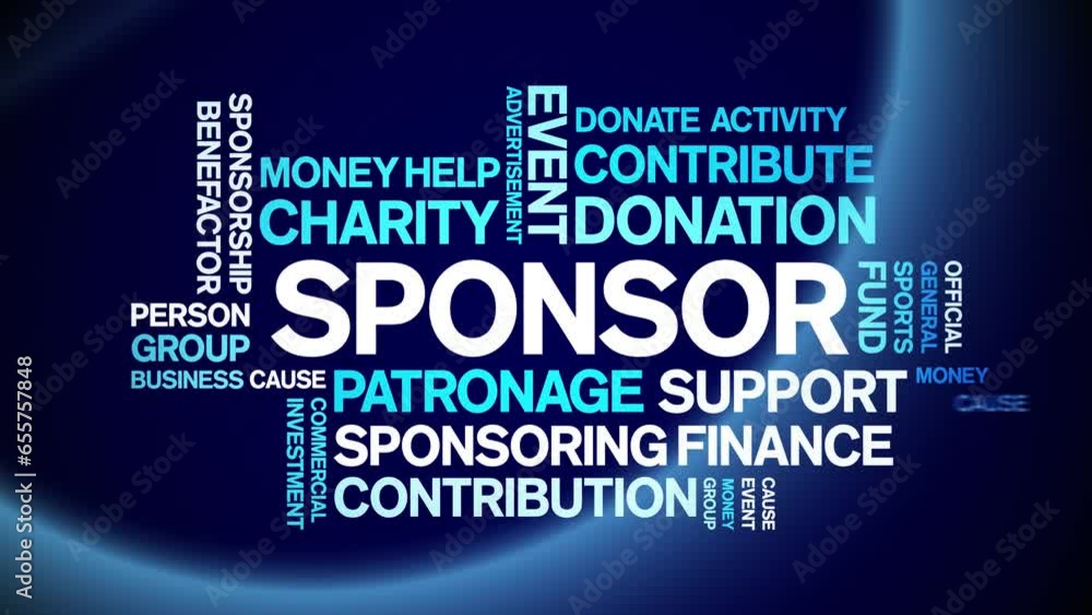Sponsor animated tag word cloud;text design animation kinetic ...