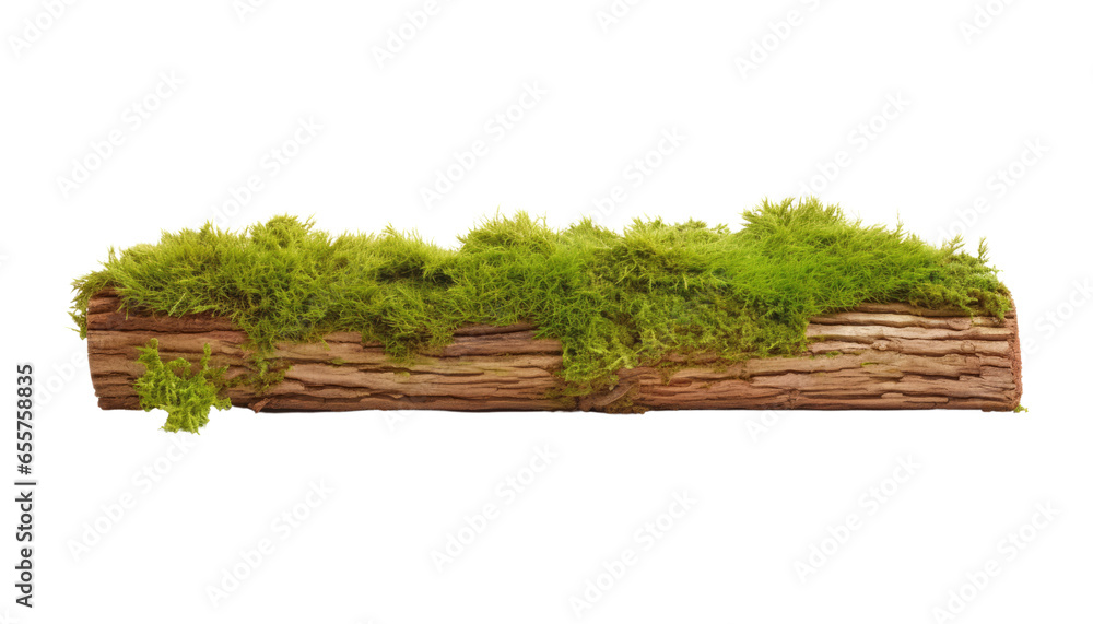 moss on log isolated on transparent background cutout Stock Photo ...