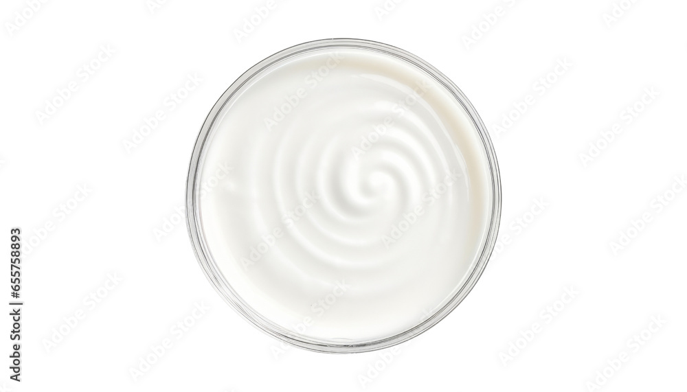 cream top view isolated on transparent background cutout Stock Photo ...