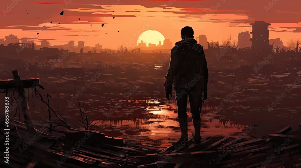 Game Art Piece That Captures a Significant Moment in the Middle of a ...