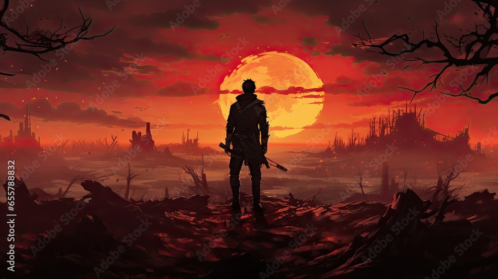 Game Art Piece That Captures a Significant Moment in the Middle of a ...