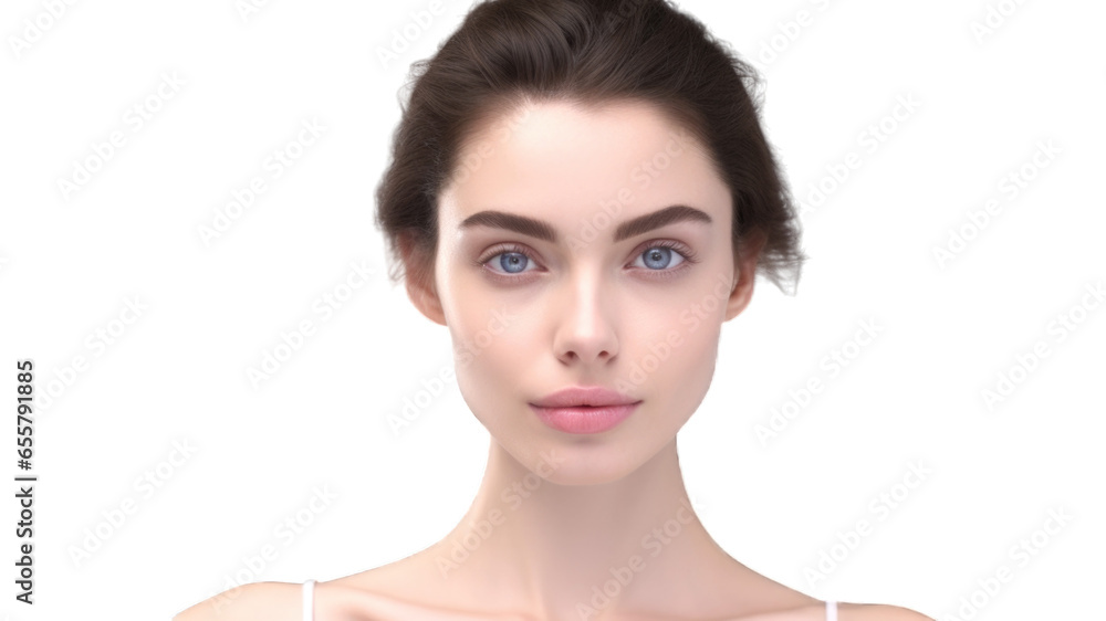 Beauty Woman face Portrait. Beautiful Spa model Girl with Perfect Fresh ...