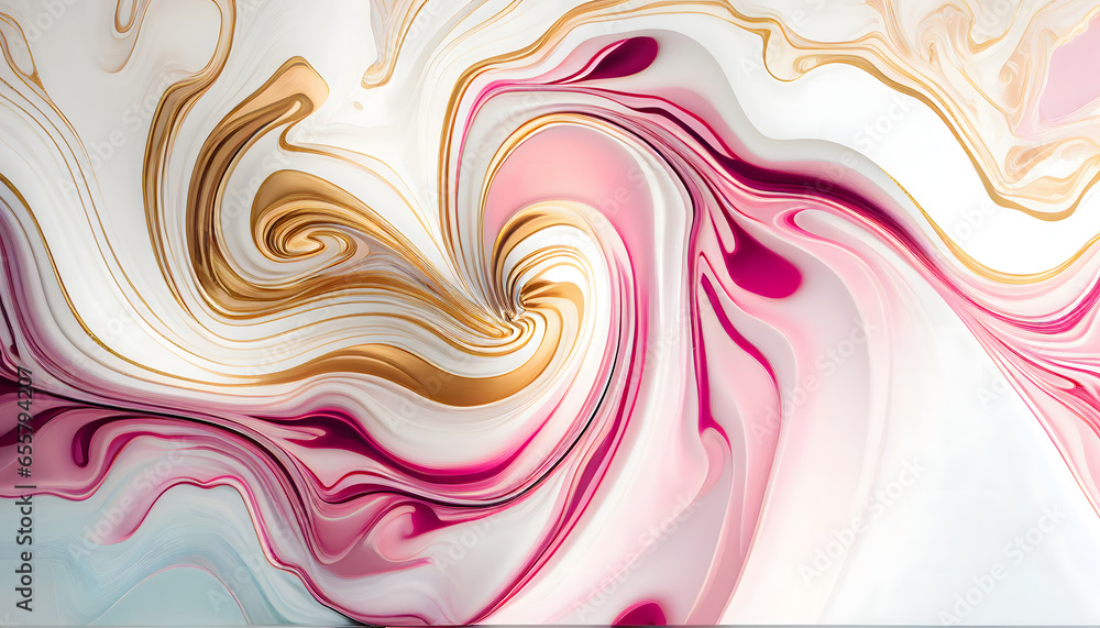 Swirl of pink gold marble abstract background, Liquid marble design abstract, light pink azure ...