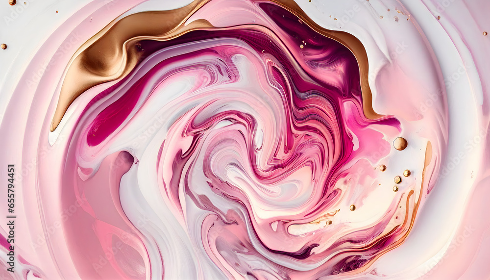 Swirl of pink gold marble abstract background, Liquid marble design abstract, light pink azure ...