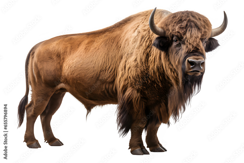 bison side view png ,American bison isolated on transparent background ...
