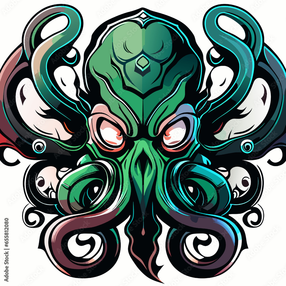 Monster.Vector illustration ready for vinyl cutting. Vinyl-ready. Stock ...