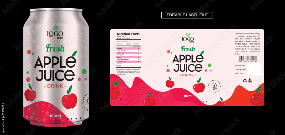 Apple Juice Label Design Fresh, Delicious, Eye-Catching Product Design ...