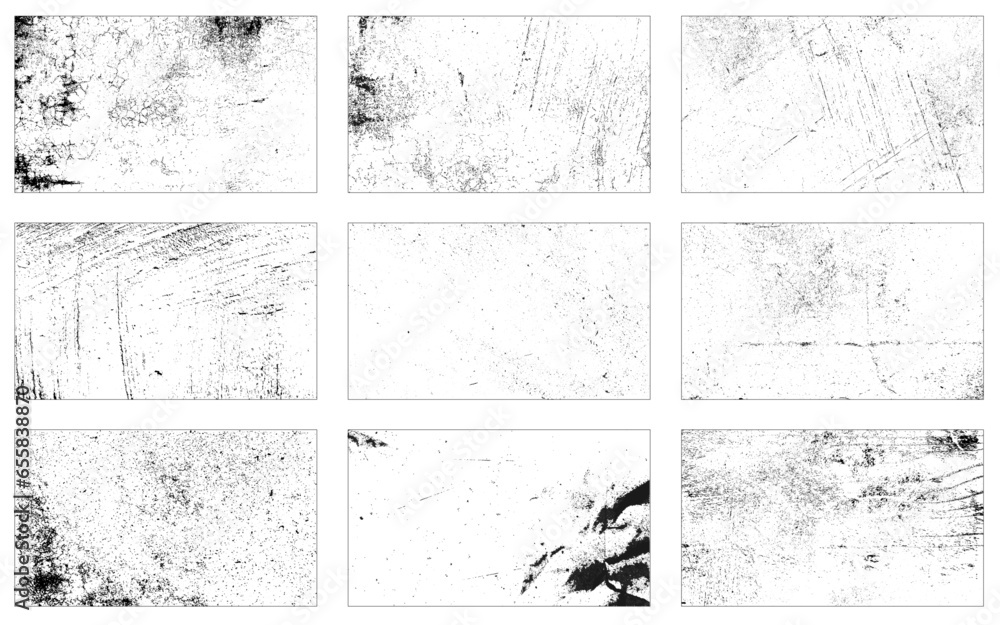 Various overlay textures, old wall effect, dirt, damage, dust, retro ...