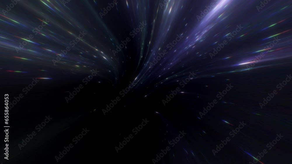 Vidéo Stock Abstract hyperspace background. Speed of light, neon ...