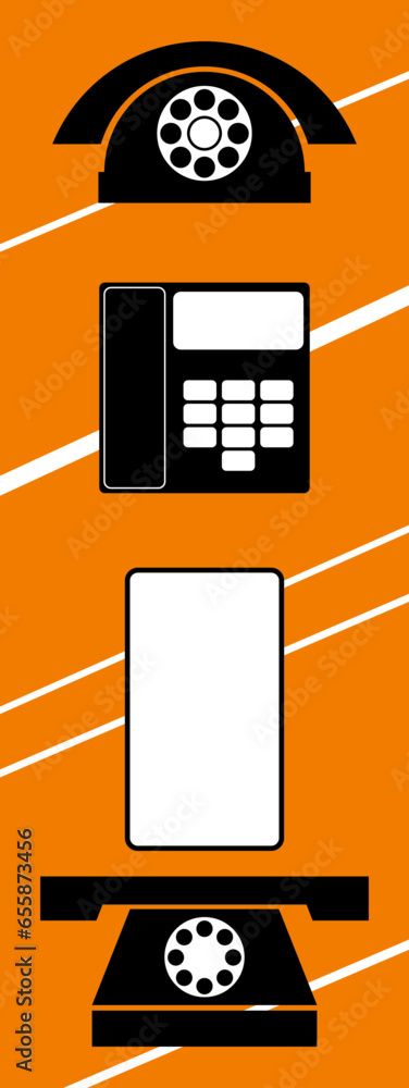 Different shapes and types of phones Stock Vector | Adobe Stock