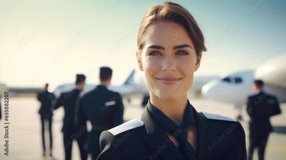 Radiant Skies: Flying Stewardesses Grace the Camera in their ...