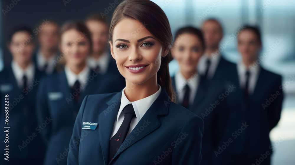 Elevating Service with a Smile: Flying Stewardesses in their Immaculate ...