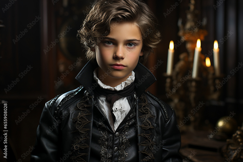 Generative AI portrait of spooky halloween person in traditional ...