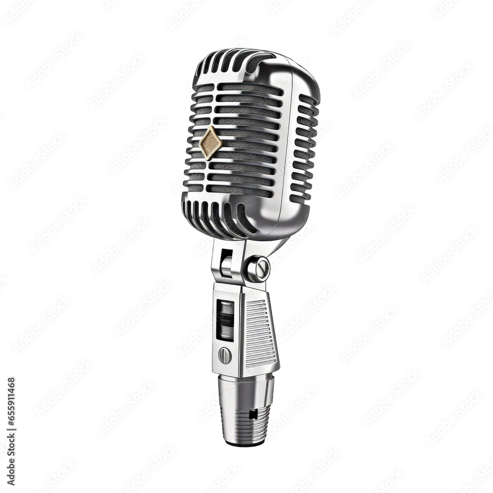 Microphone, transparent background, isolate die cut png file Stock ...