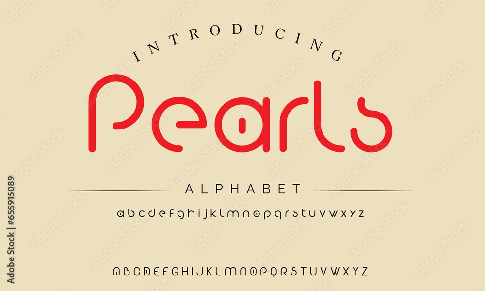 Pearls luxury elegant typography vintage serif font wedding invitation ...