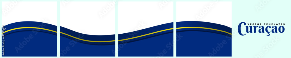Set of Continuous Curacaoan Flag Template Frames. Set of carousel ...