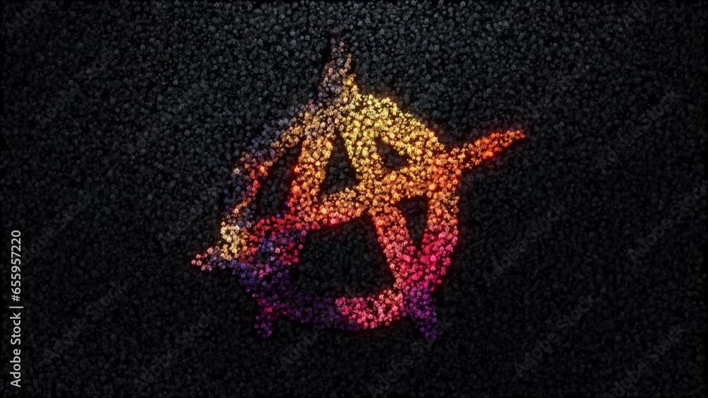 Anarchy Symbol Animation.the Famous Anarchy Sign Or Symbol Animation On ...