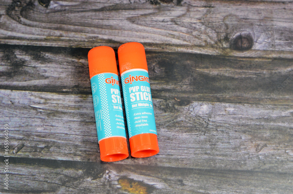 Cairo, Egypt, September 27 2023: Gingko glue stick, solid, hard ...