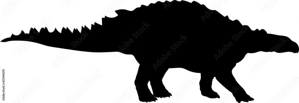Silvisaurus Dinosaur Silhouette. Dinosaur SVG Types of dinosaurs Stock ...
