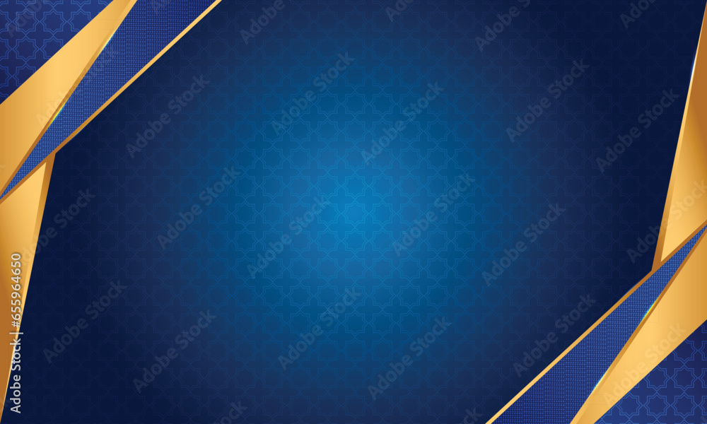 Elegant modern blank blue gold graduation certificate border frame ...