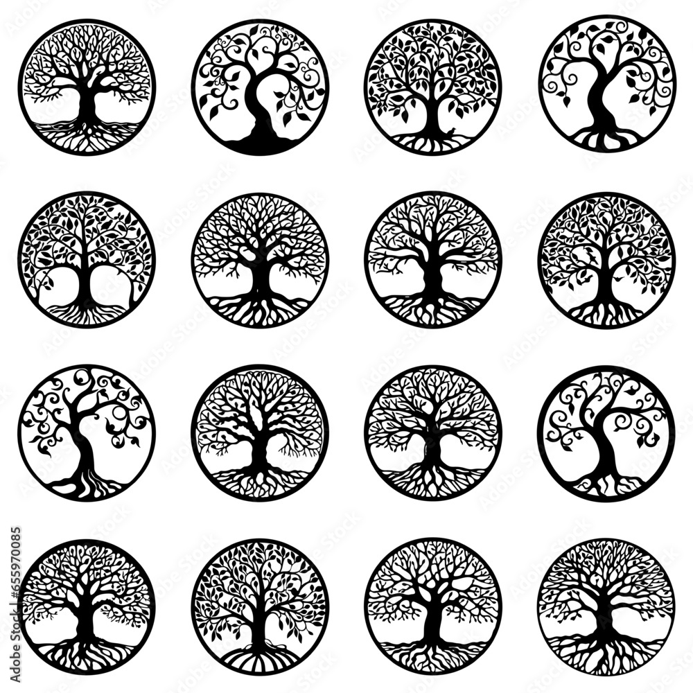 Tree of life Bundle, Tree of life Clipart, Tree of life cut files for ...