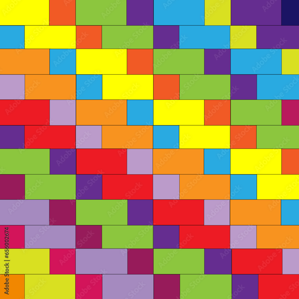 Fondo geométrico con rectángulos de colores alegres. vector de Stock ...