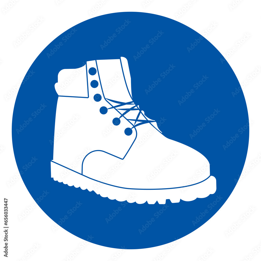 Wear Safety Shoe Symbol Sign ,Vector Illustration, Isolate On White ...