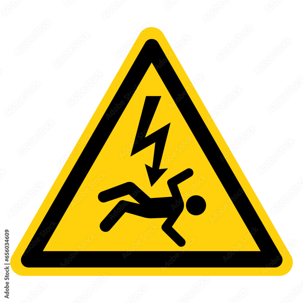 Electrocution Hazard Symbol Sign, Vector Illustration, Isolate On White ...