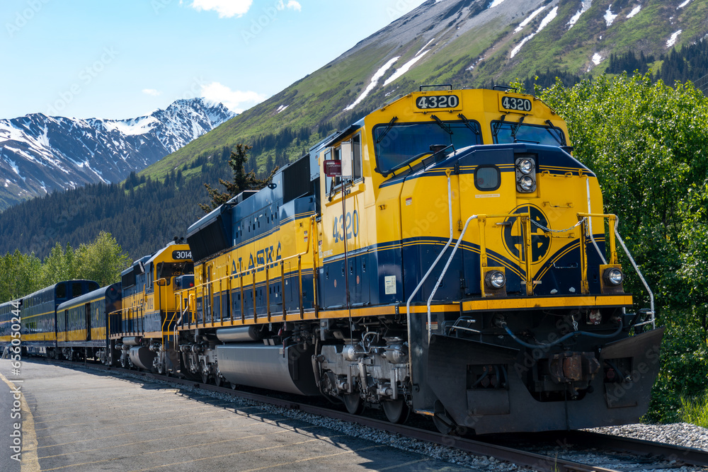 Seward, Alaska: Alaska Railroad (ARR) Class II railroad. Passenger ...