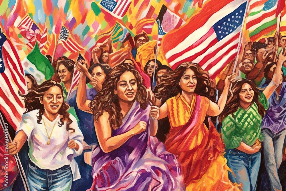 Chicano Pride Parade Drawing: Colorful Celebration of Heritage with ...
